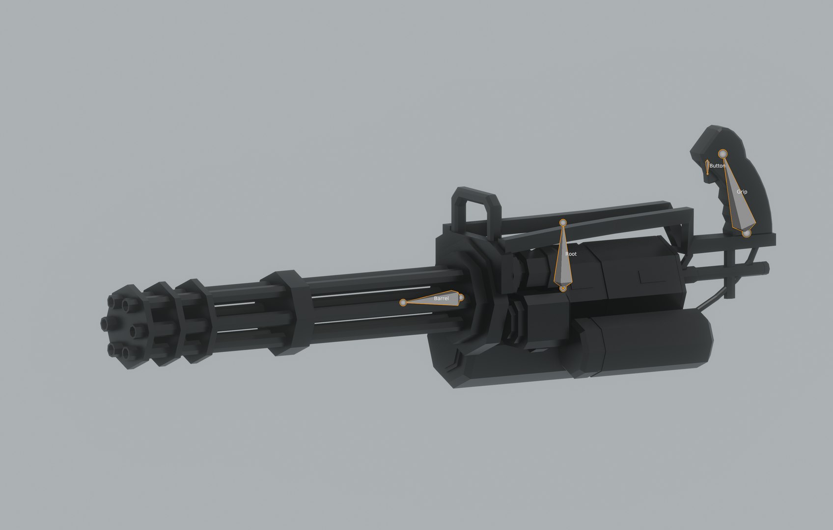 3D Low Poly Minigun Model - TurboSquid 2133193