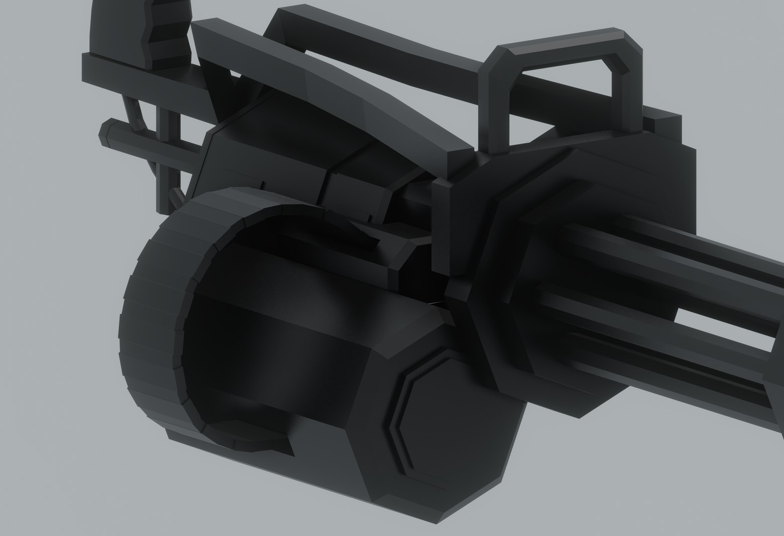 3D Low Poly Minigun Model - TurboSquid 2133193