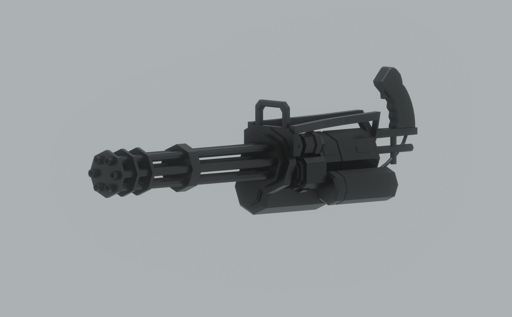 3D Low Poly Minigun model - TurboSquid 2133193