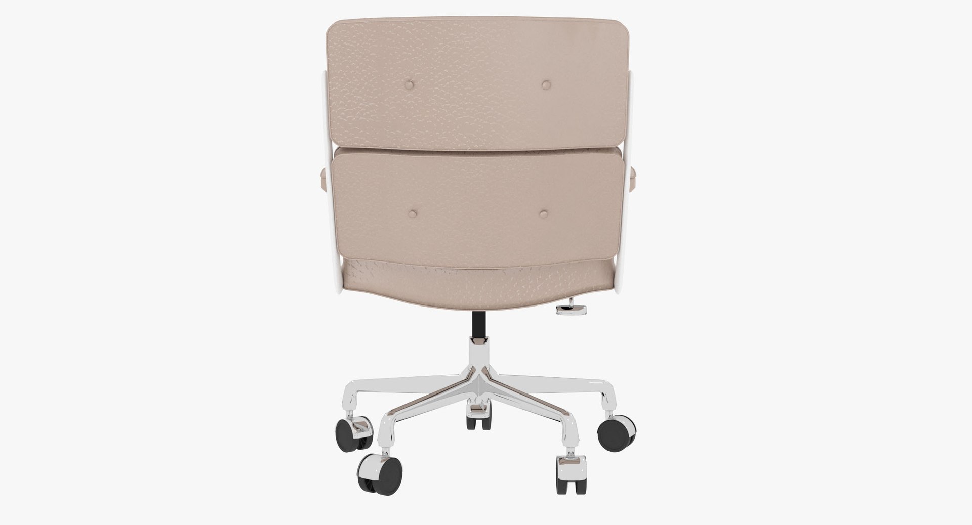 Eames Executive Chair White Frame Beige Leather And Ottoman By Herman ...