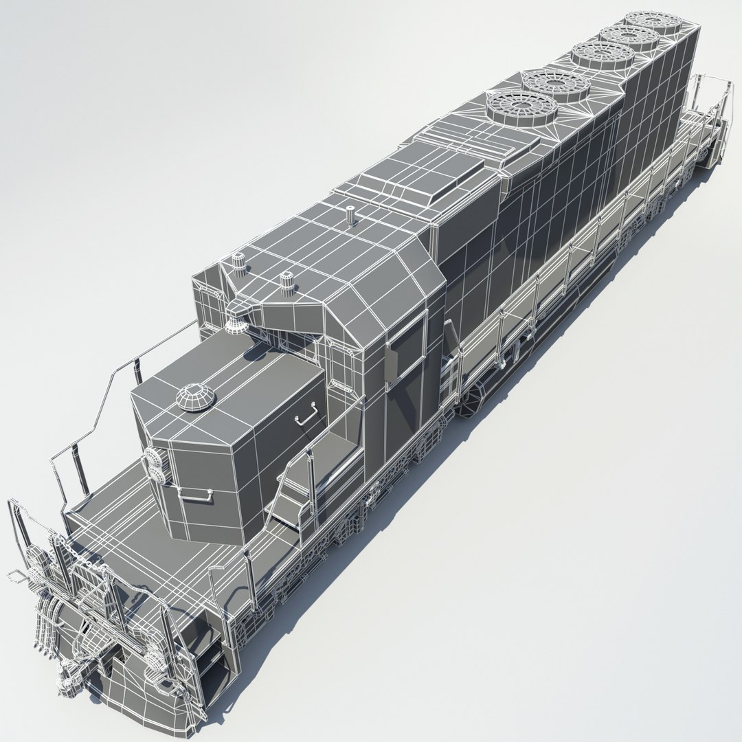 3d Obj Railway Locomotive Engine Cargo Train