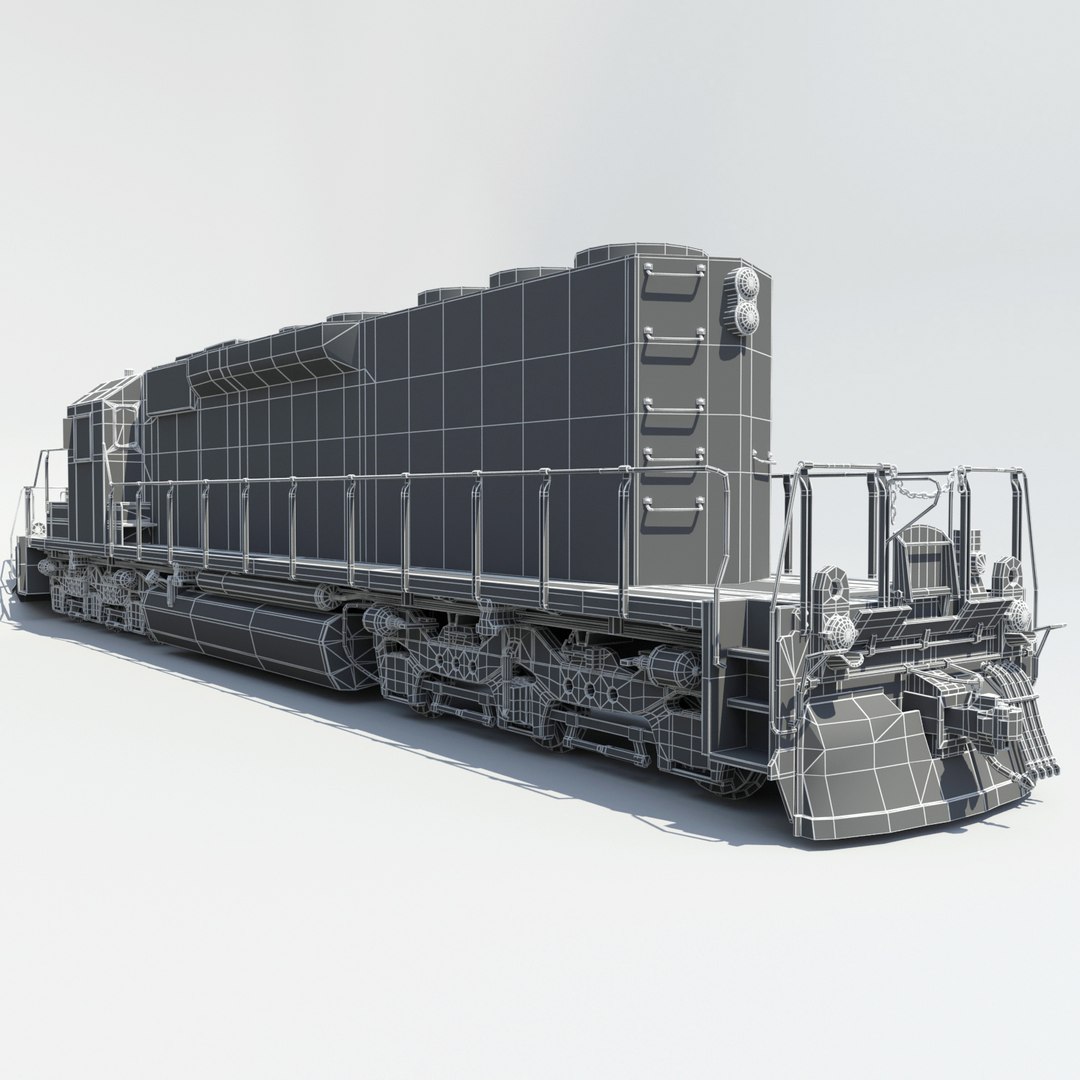 3d Obj Railway Locomotive Engine Cargo Train