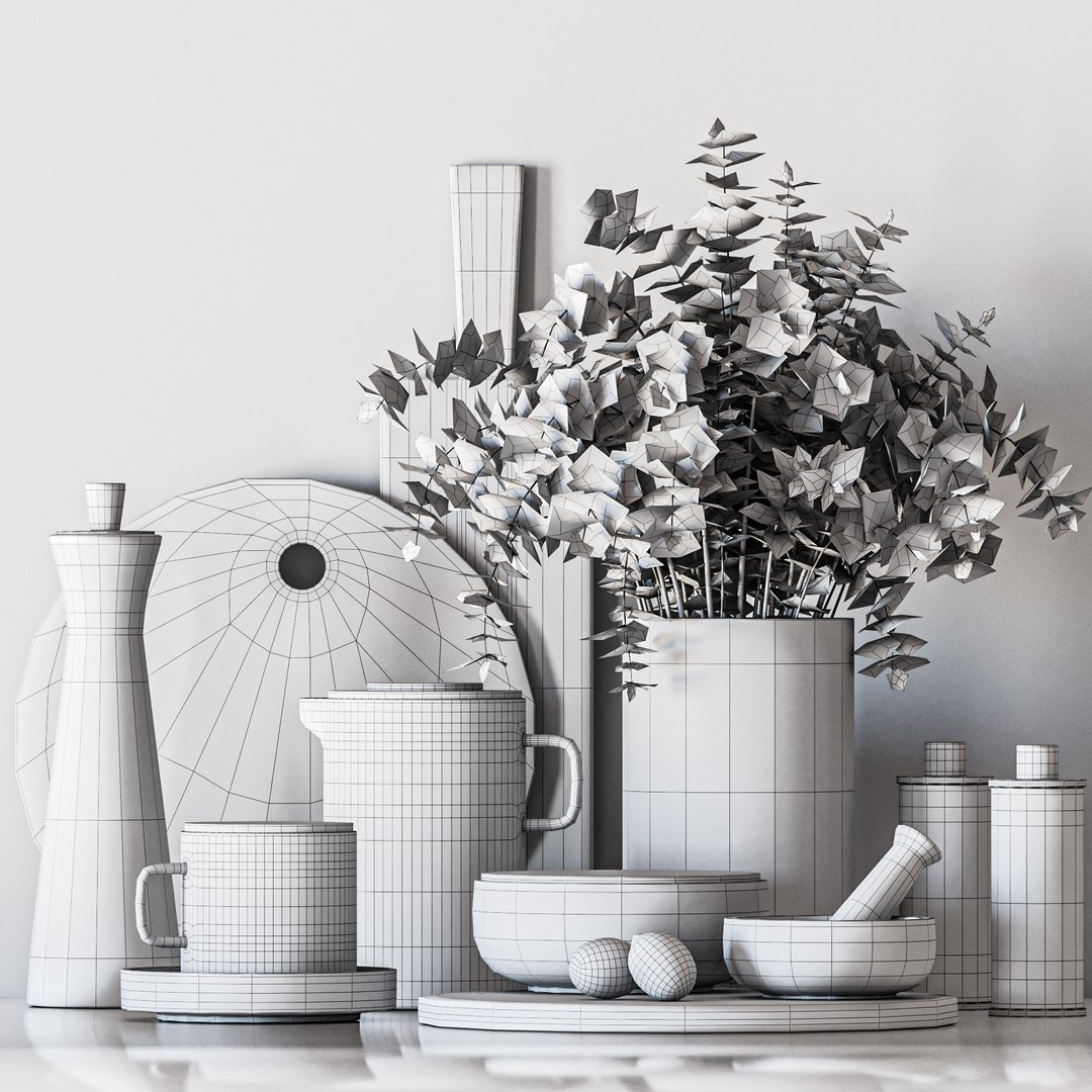 3D 10 Kitchen Accessories Collections Vol2 - TurboSquid 1931549