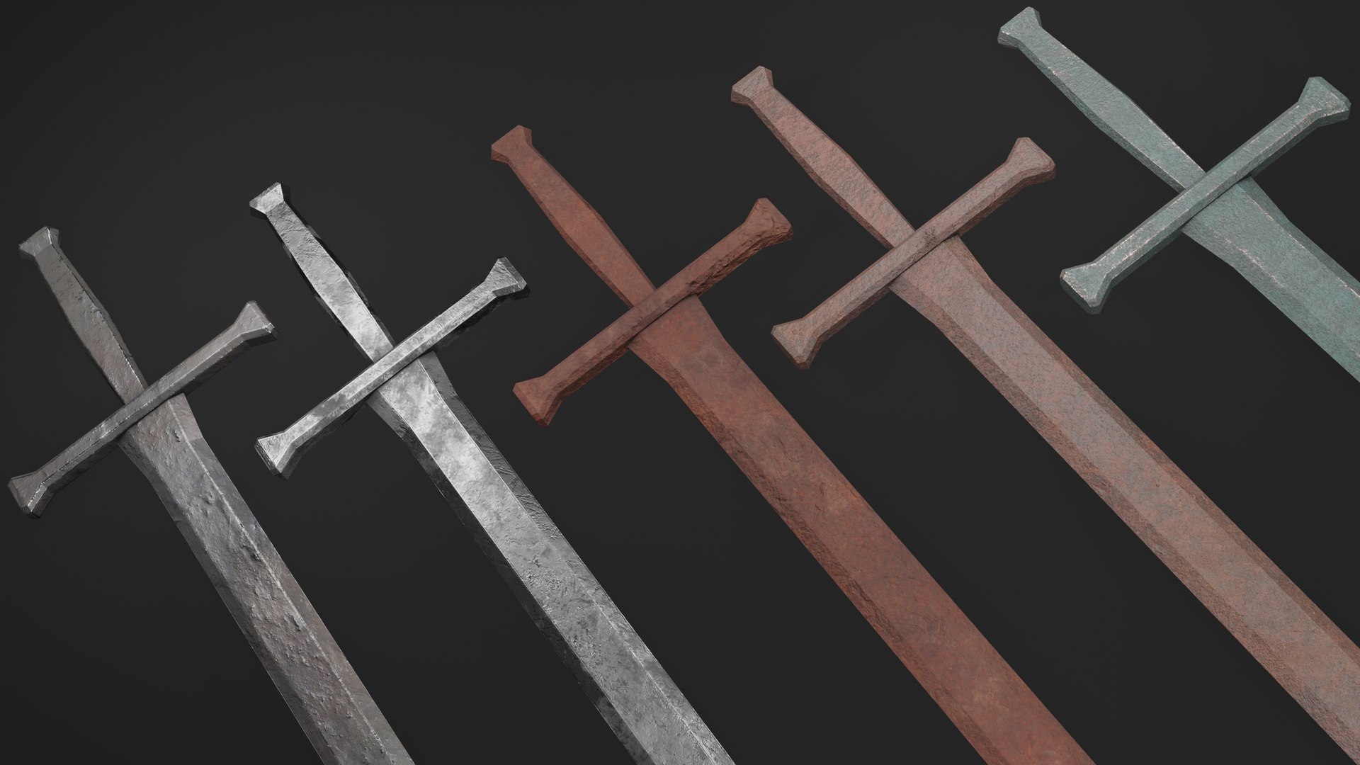 Ruined And Rusty Swords 3D Model - TurboSquid 2062720