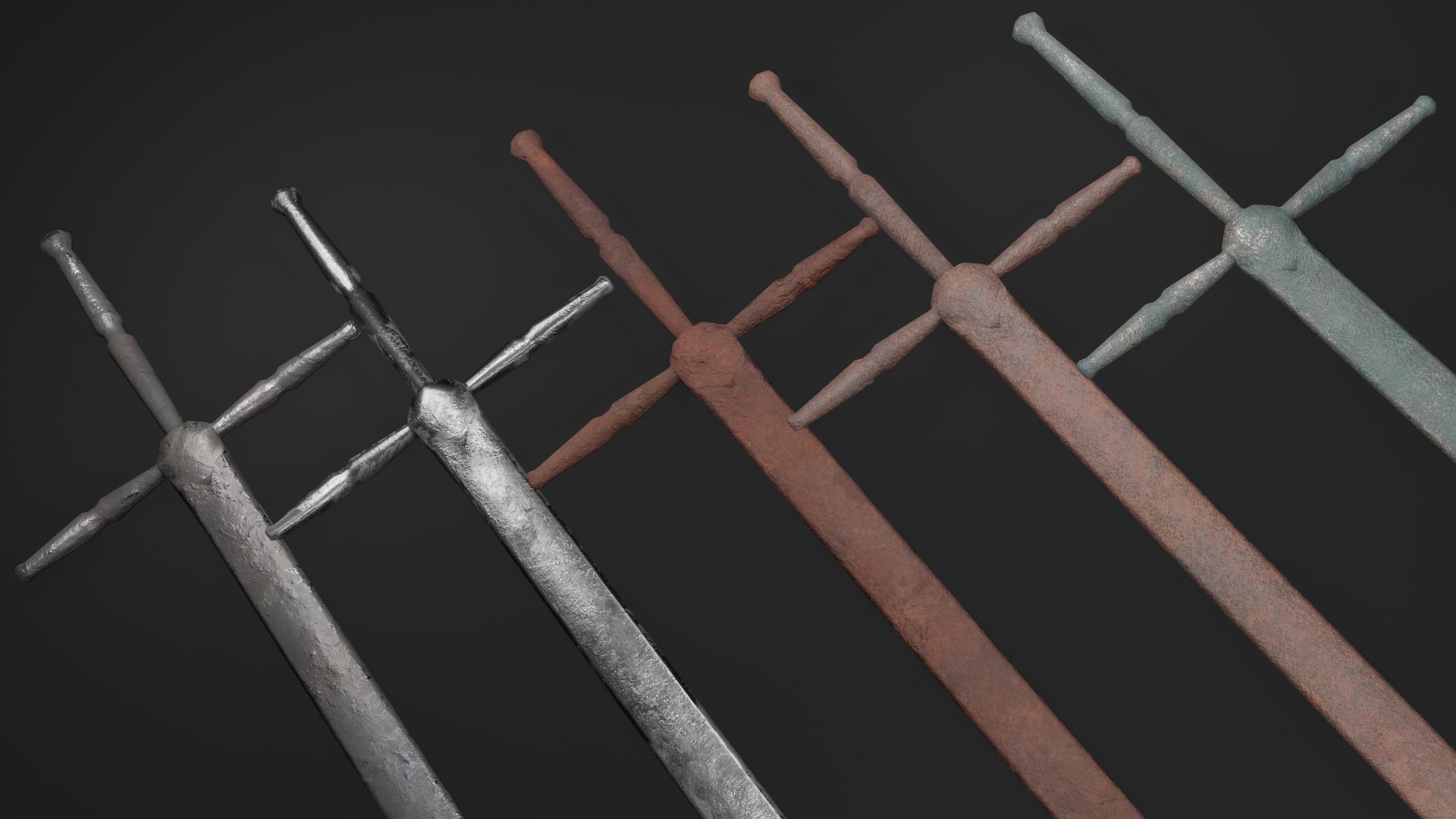 Ruined And Rusty Swords 3D Model - TurboSquid 2062720