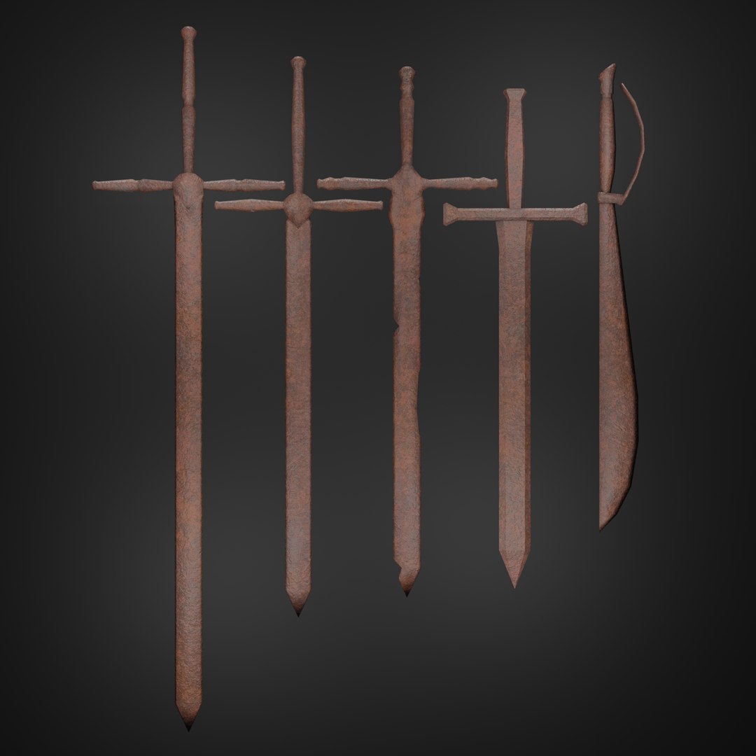 Ruined And Rusty Swords 3D Model - TurboSquid 2062720