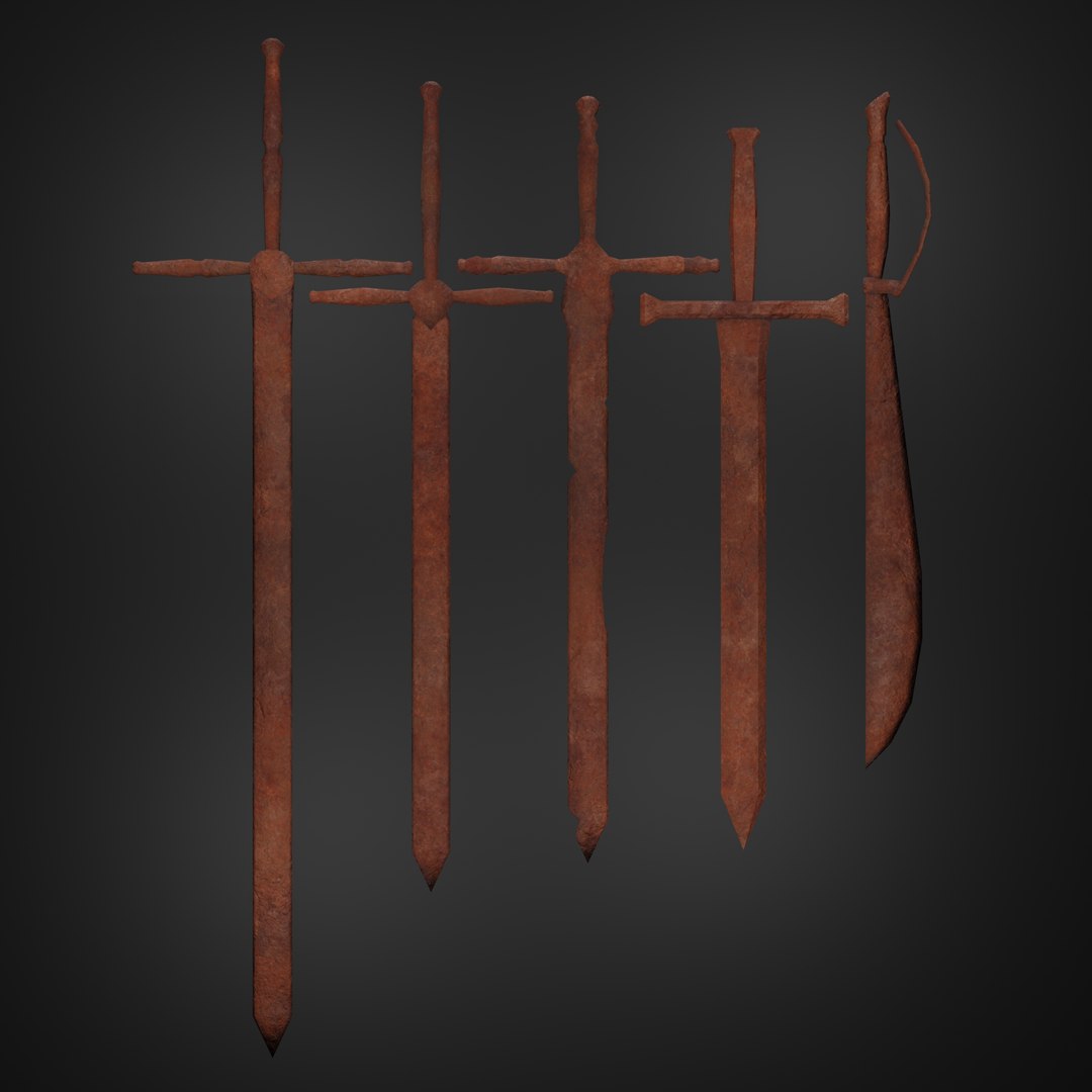 Ruined And Rusty Swords 3D Model - TurboSquid 2062720