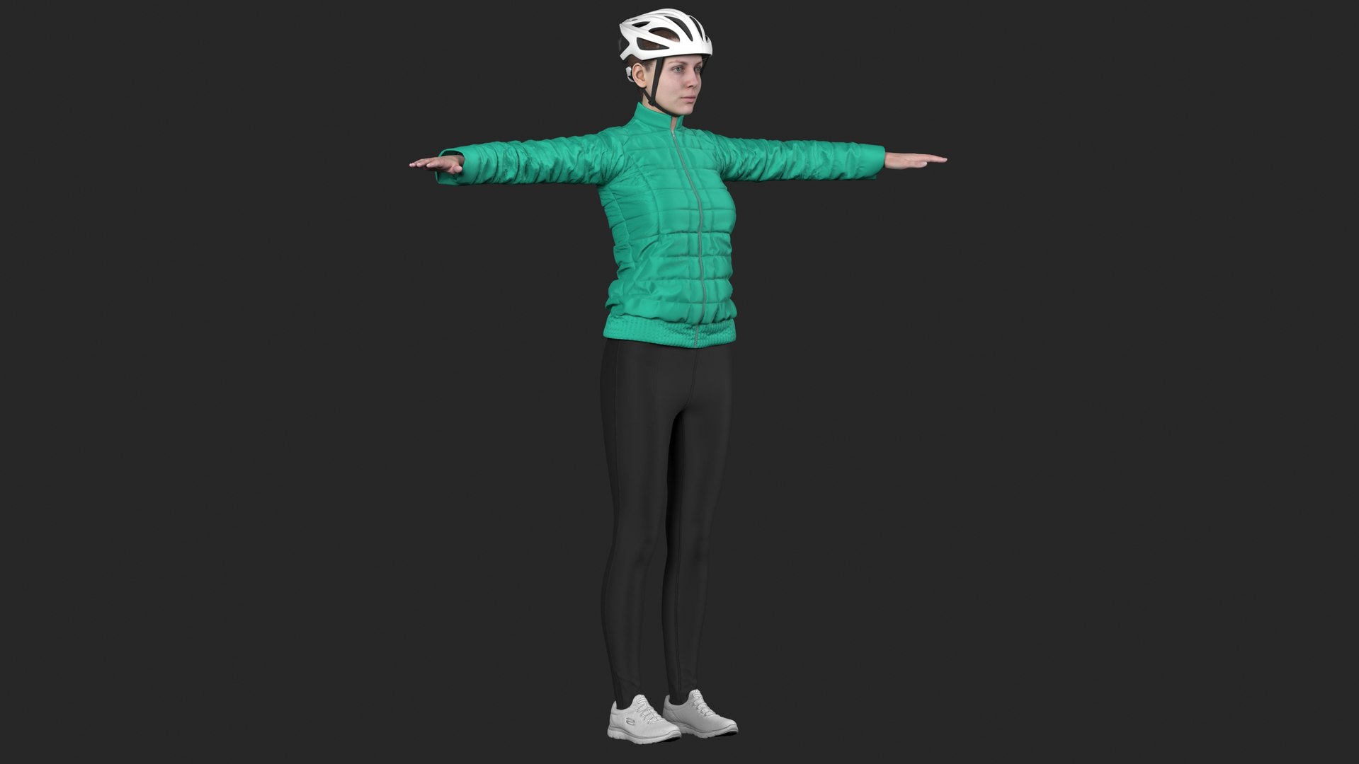 Female Bicycle Rider Model - TurboSquid 2050808