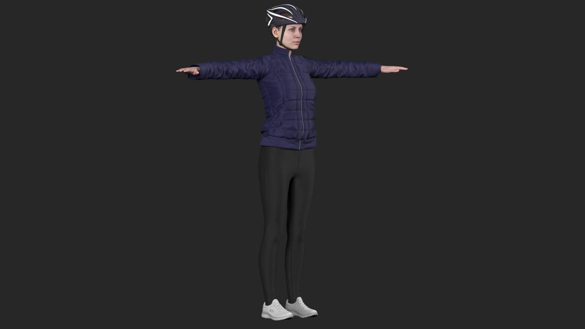 Female Bicycle Rider Model - TurboSquid 2050808