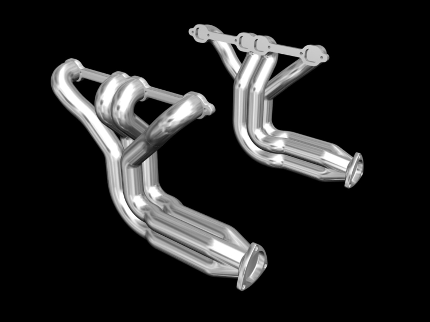 exhaust headers rod street 3d model