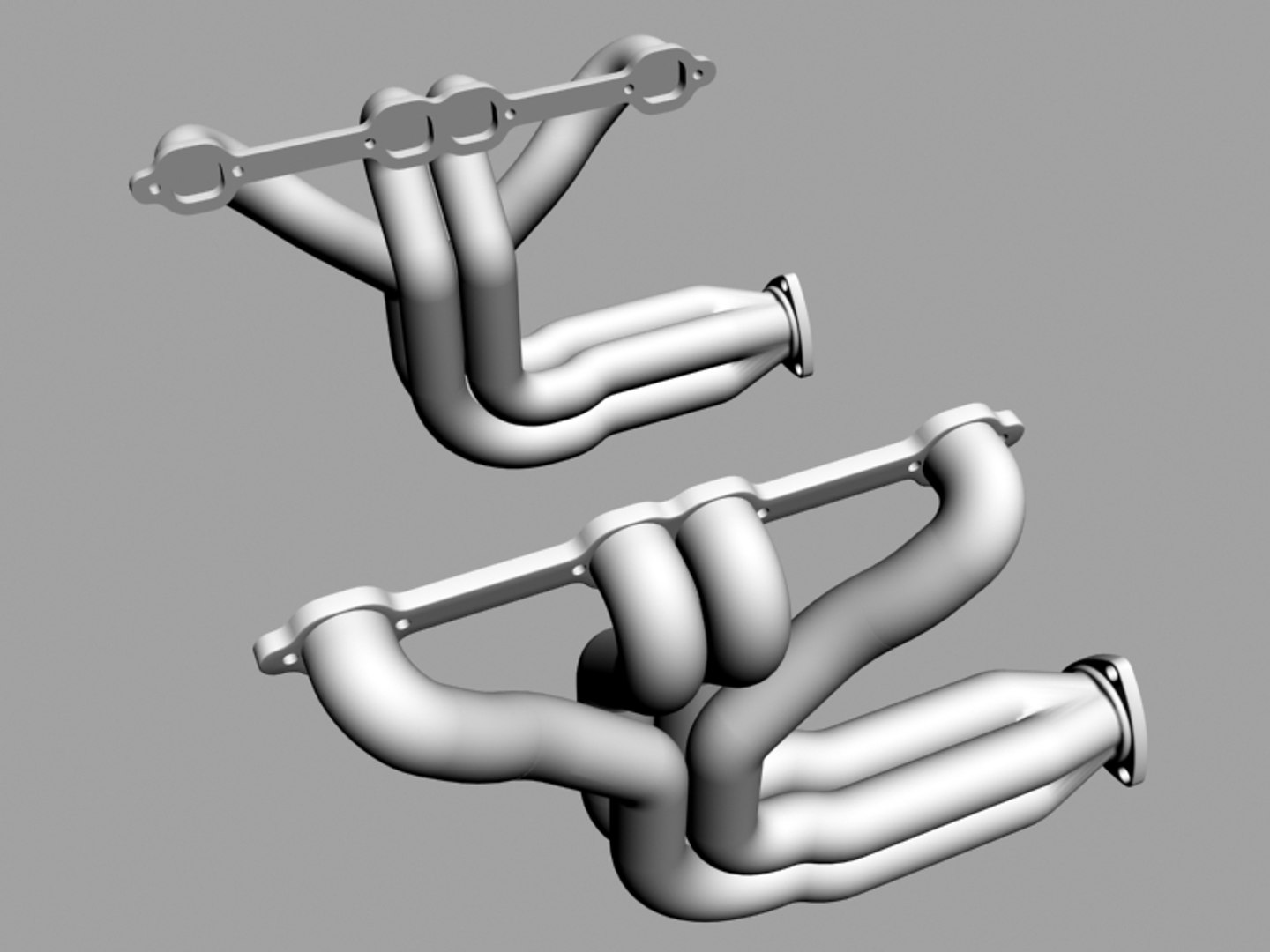 exhaust headers rod street 3d model