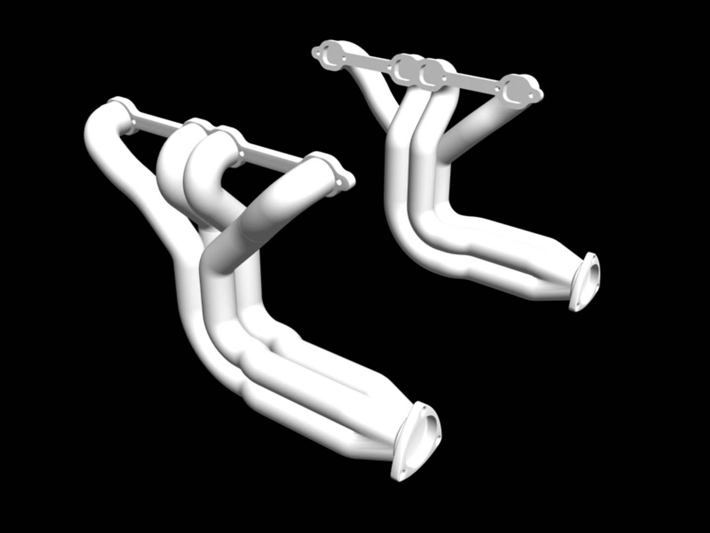 exhaust headers rod street 3d model