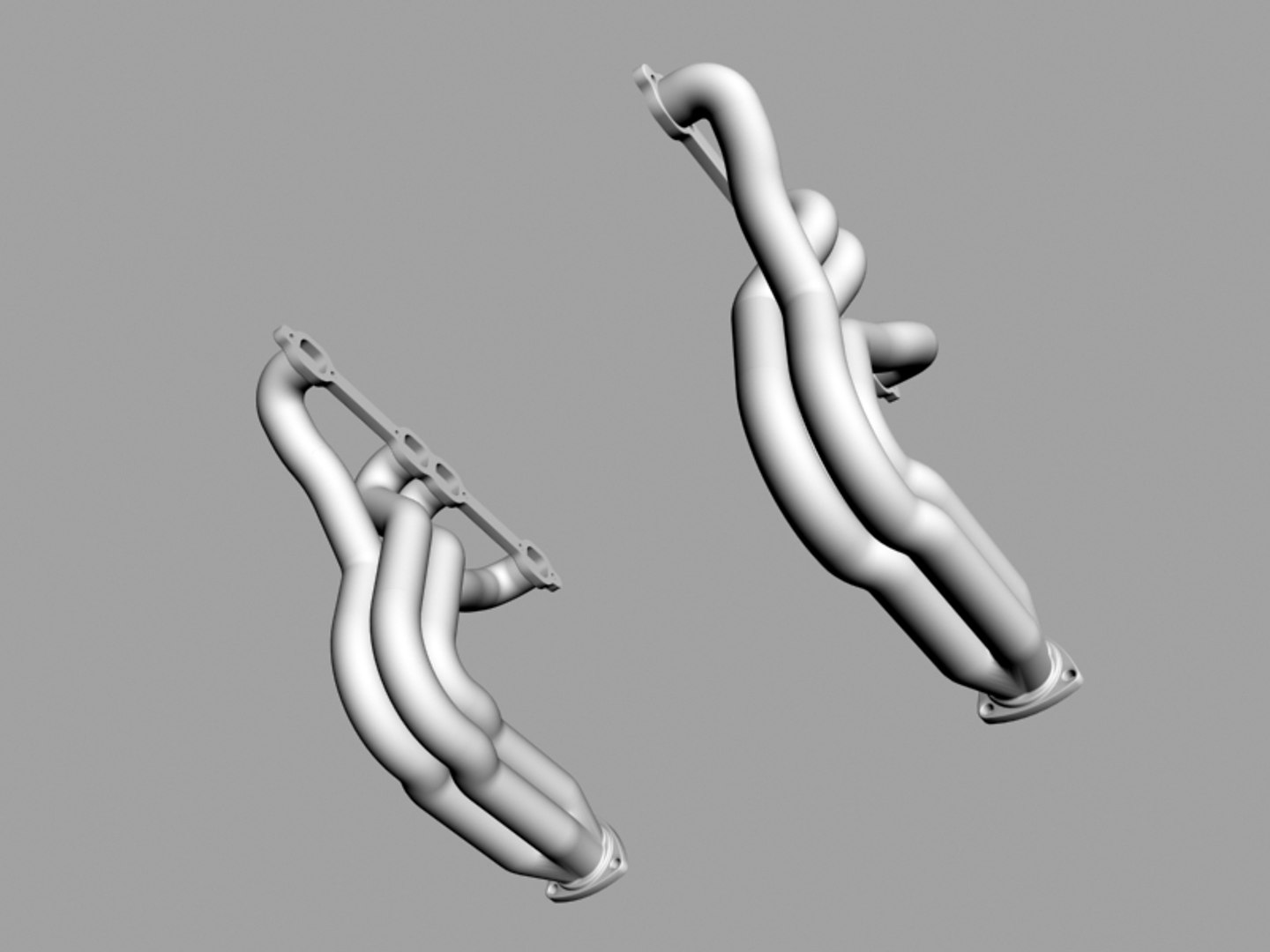 exhaust headers rod street 3d model