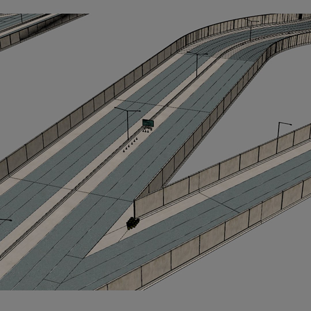 Highway Street Road Sets 3d Model