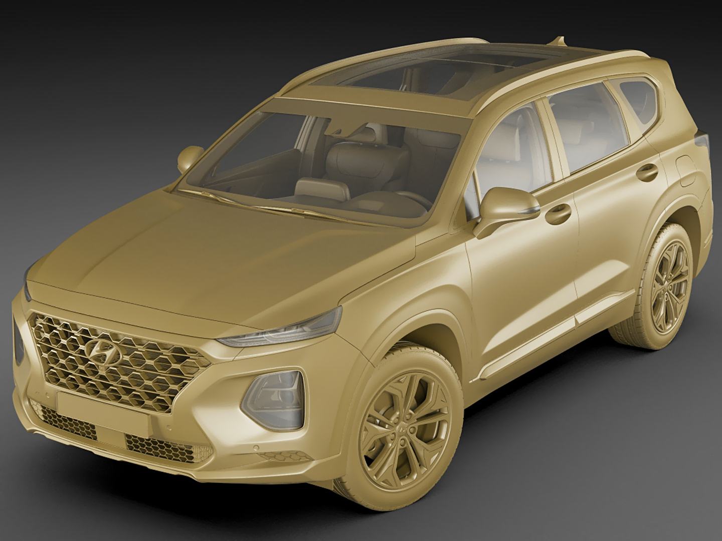 Hyundai santa fe model - TurboSquid 1285236