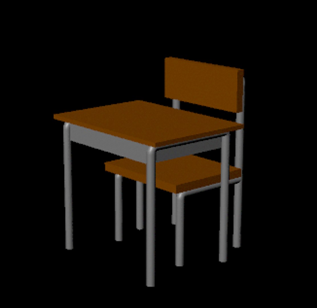 Anime Table Chair 3D Model - TurboSquid 1346476