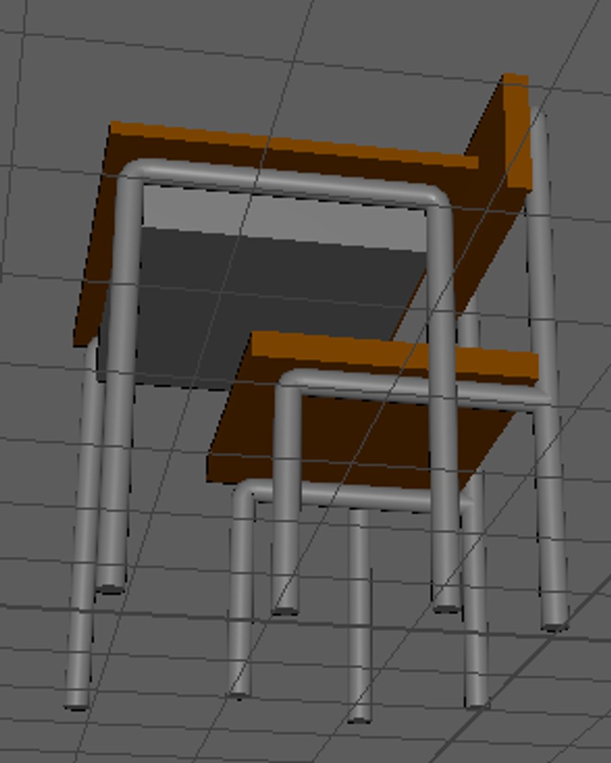 Anime Table Chair 3D Model - TurboSquid 1346476