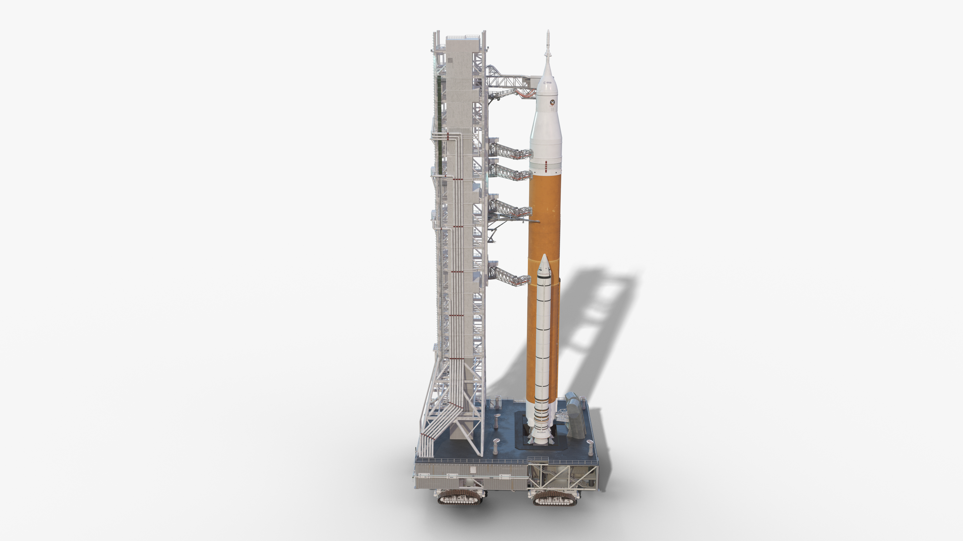 SLS Rocket Mobile Launcher Umbilical Tower and Crawler3D模型 - TurboSquid ...
