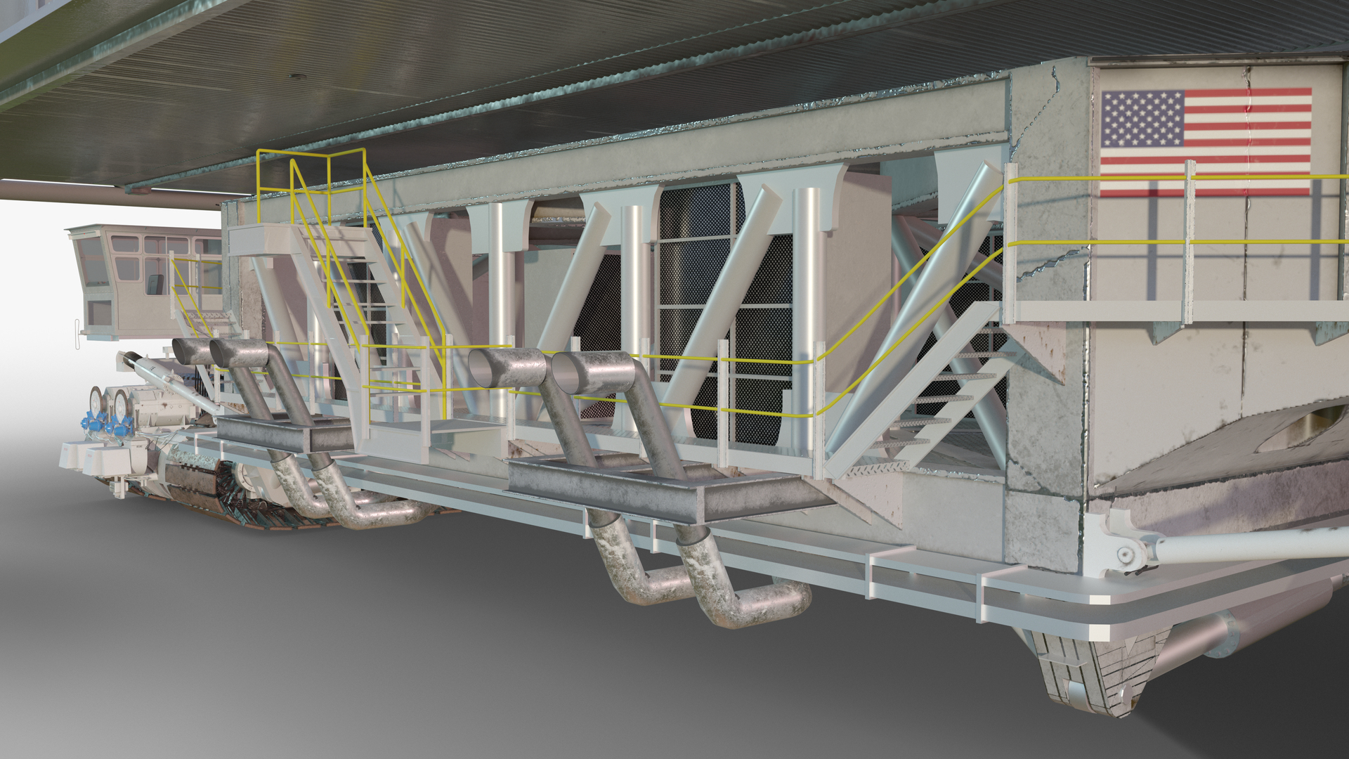 SLS Rocket Mobile Launcher Umbilical Tower and Crawler 3D 모델 ...