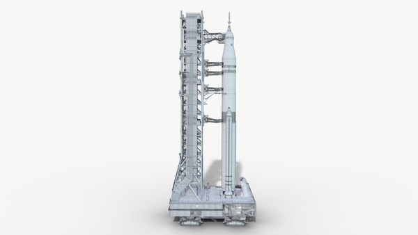 SLS Rocket Mobile Launcher Umbilical Tower and Crawler 3D 모델 ...
