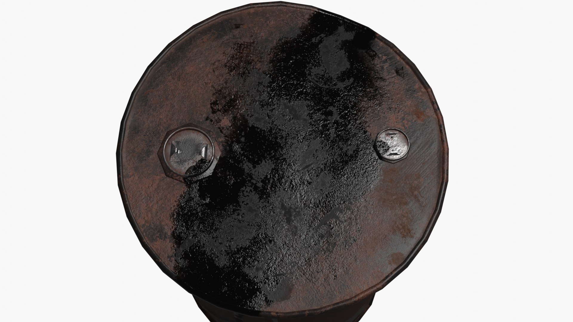3D Model Oil Barrel Black Leaking Clean - TurboSquid 2041442