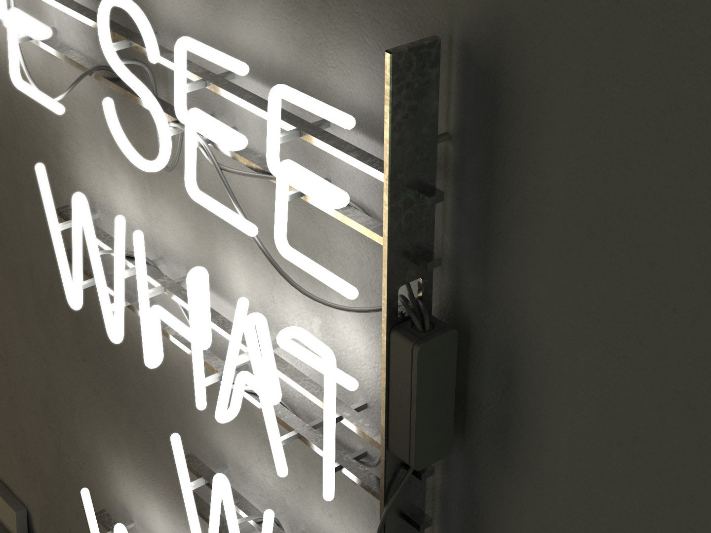 3d Model Decorative Neon Sign