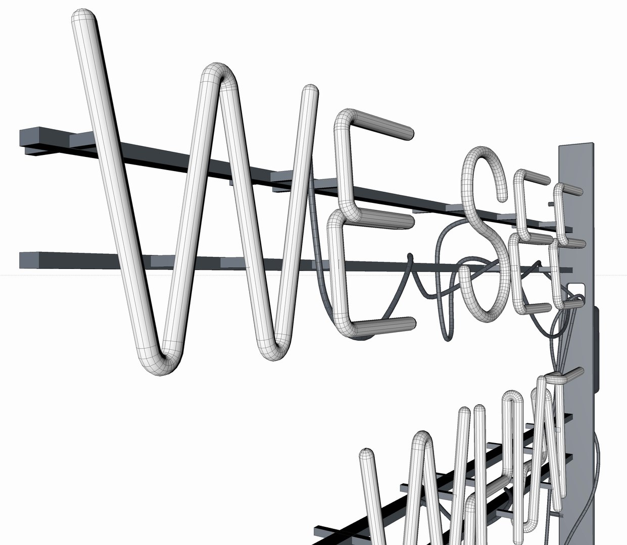 3d Model Decorative Neon Sign