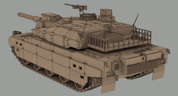 Modern type 10 battle tank 3D model - TurboSquid 1156009