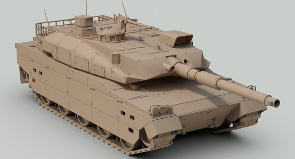 Modern type 10 battle tank 3D model - TurboSquid 1156009