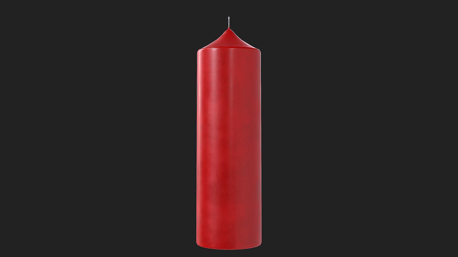 3D Red Fat Candle - TurboSquid 2140759