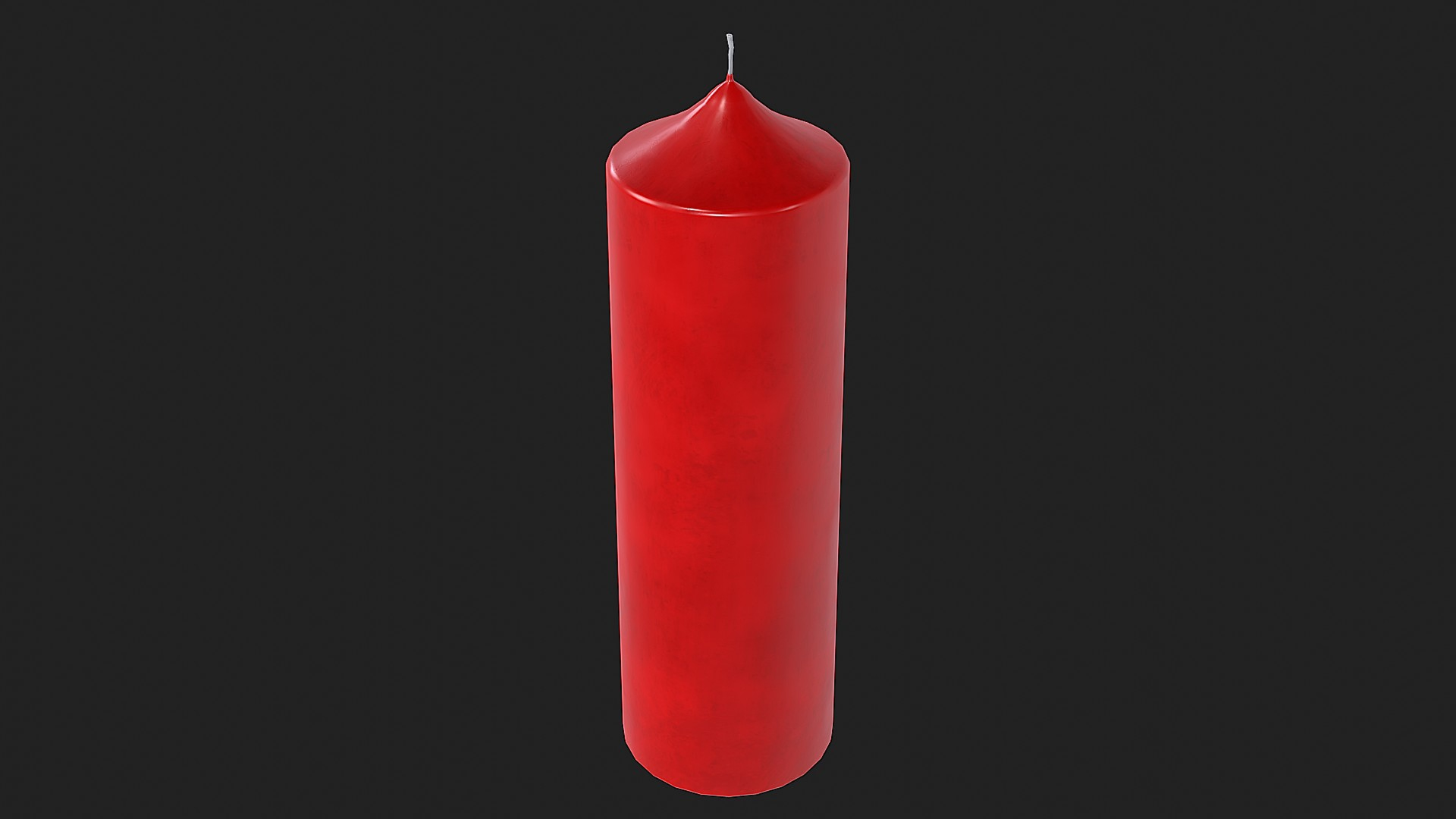 3D Red Fat Candle - TurboSquid 2140759
