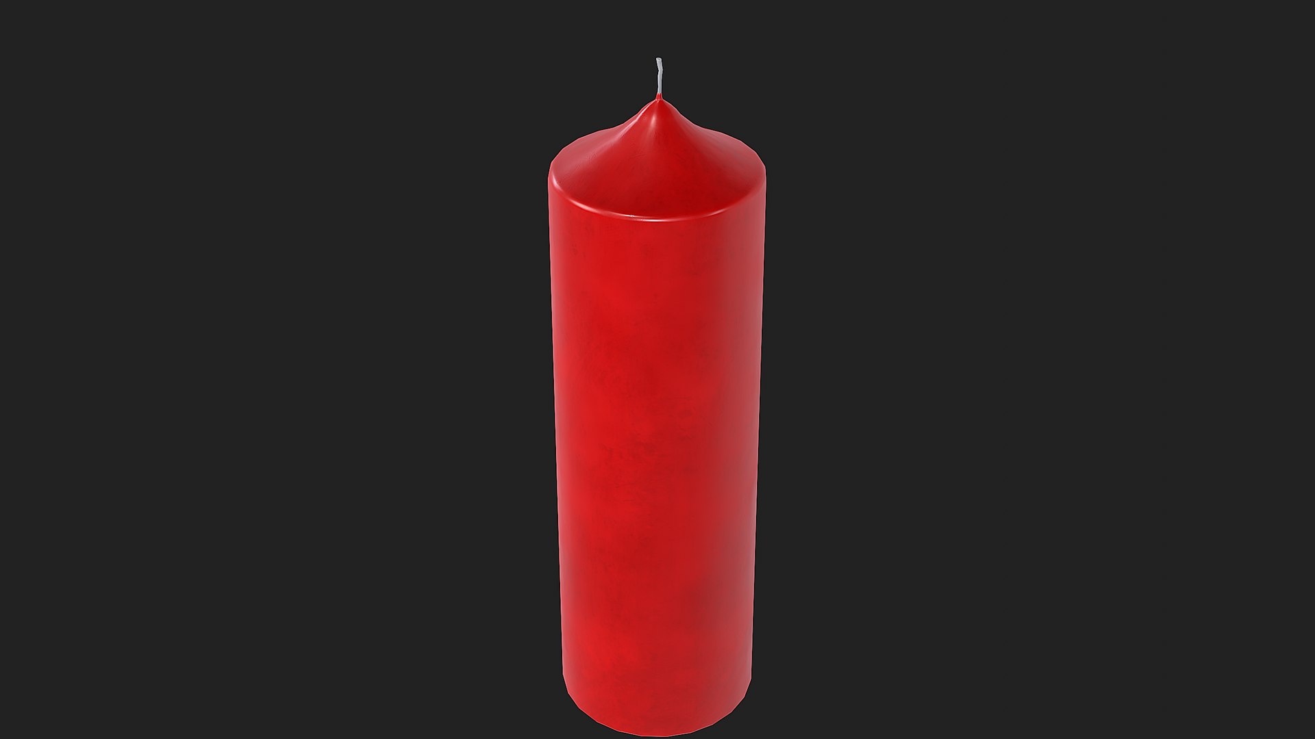 3D Red Fat Candle - TurboSquid 2140759