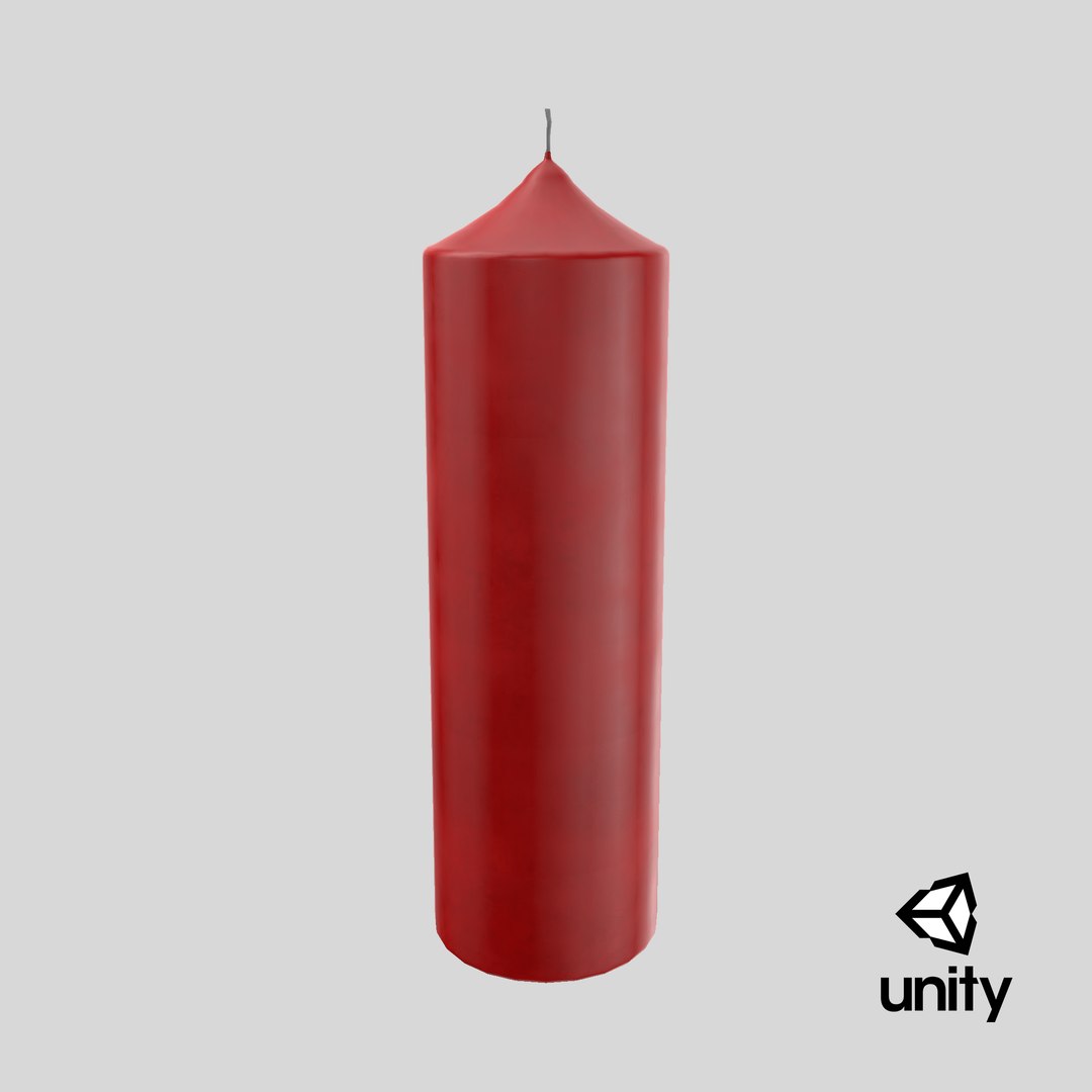 3D Red Fat Candle - TurboSquid 2140759