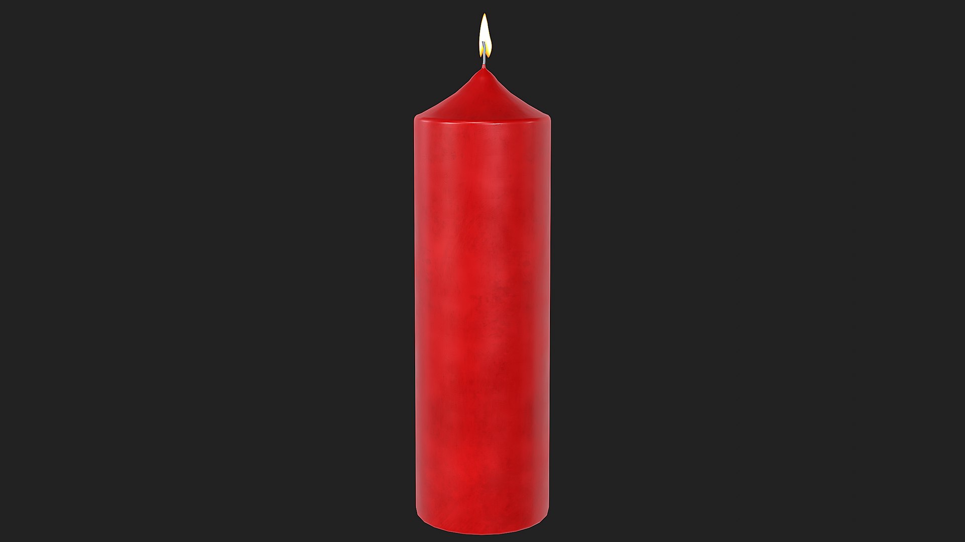 3D Red Fat Candle - TurboSquid 2140759
