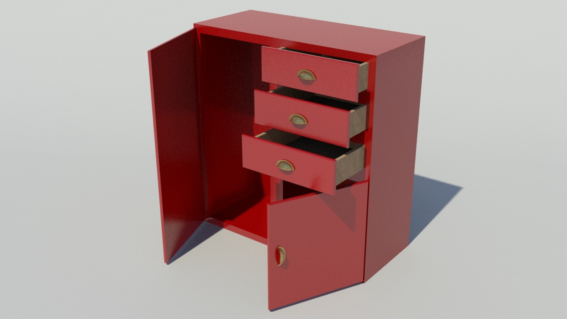 3d Model Of Kitchen Cupboards