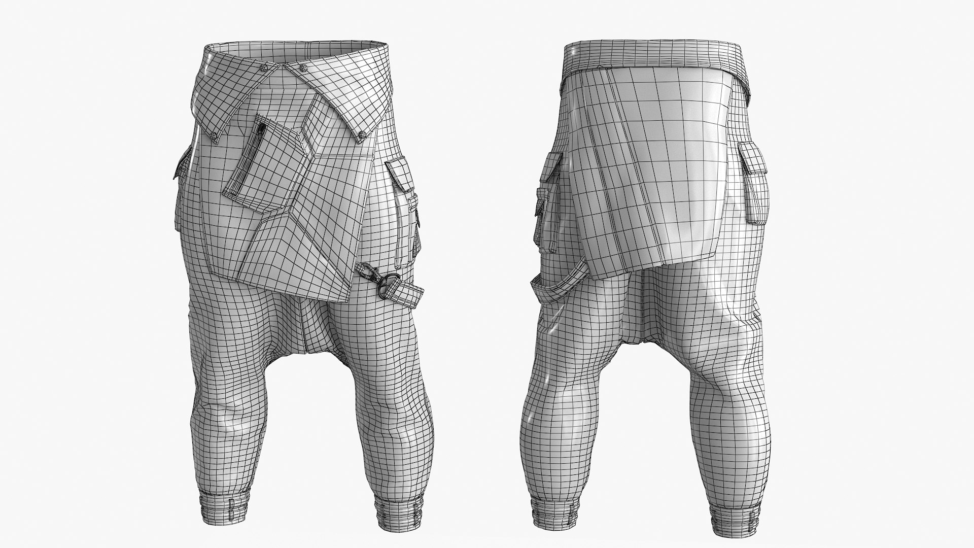 Casual Trousers 2 Colors 3D Model - TurboSquid 2326936