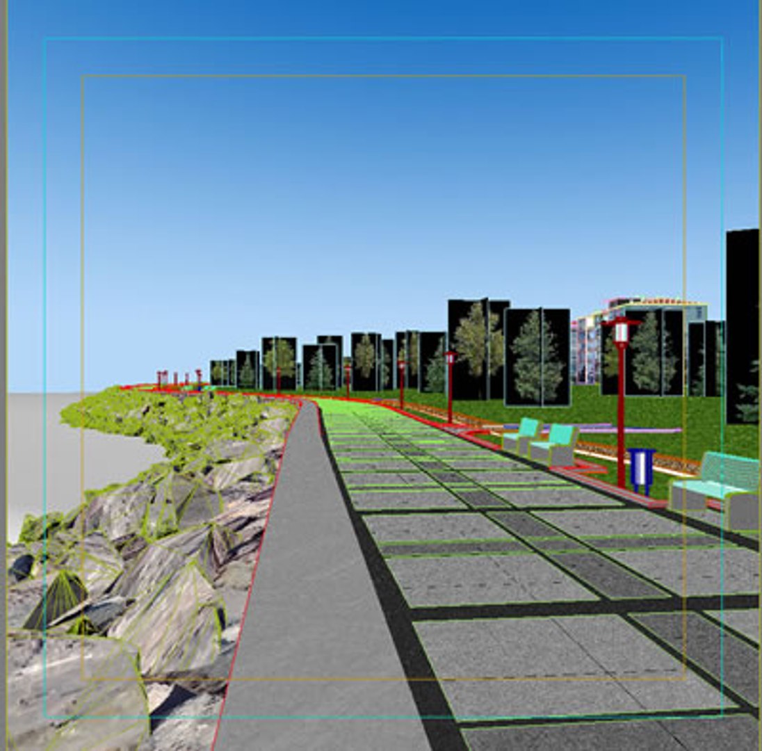 3d Sea Seafront Model