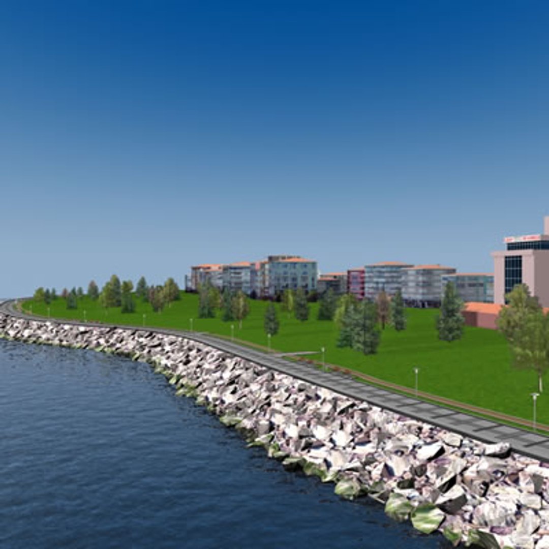 3d Sea Seafront Model