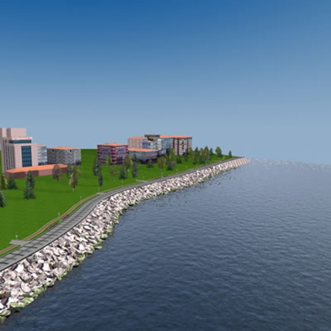 3d Sea Seafront Model