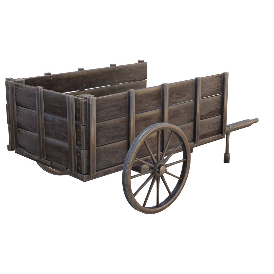 Low Poly Wheeled Carriage 3D Model 3D Model - TurboSquid 2298714