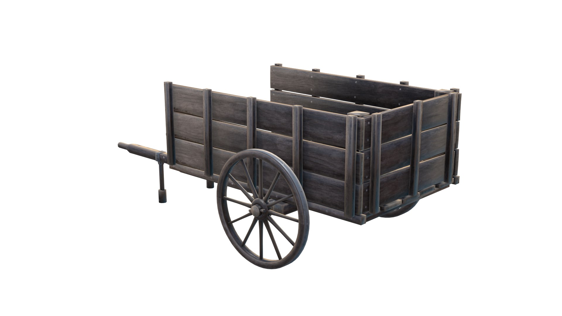 Low Poly Wheeled Carriage 3D Model 3D Model - TurboSquid 2298714