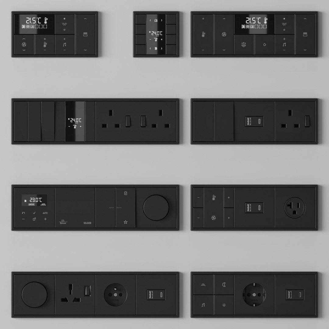 JUNG LS 990 - KNX Smart Home Kit 50 Items 3D Model - TurboSquid 1990683