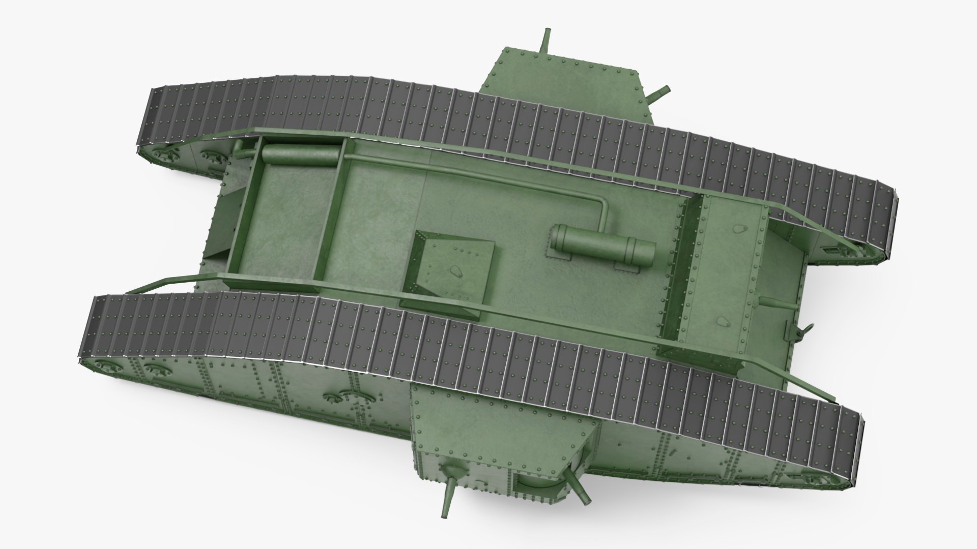 Tank MK 4 Male Green 3D Model - TurboSquid 2238357
