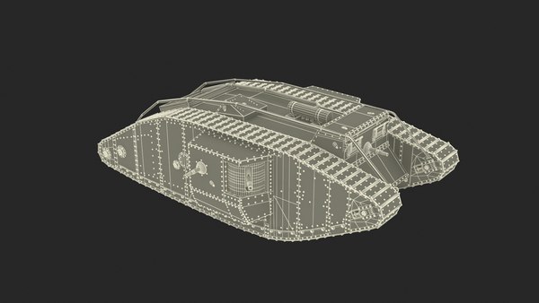 modelo 3d Tanque MK 4 Macho Verde - TurboSquid 2238357