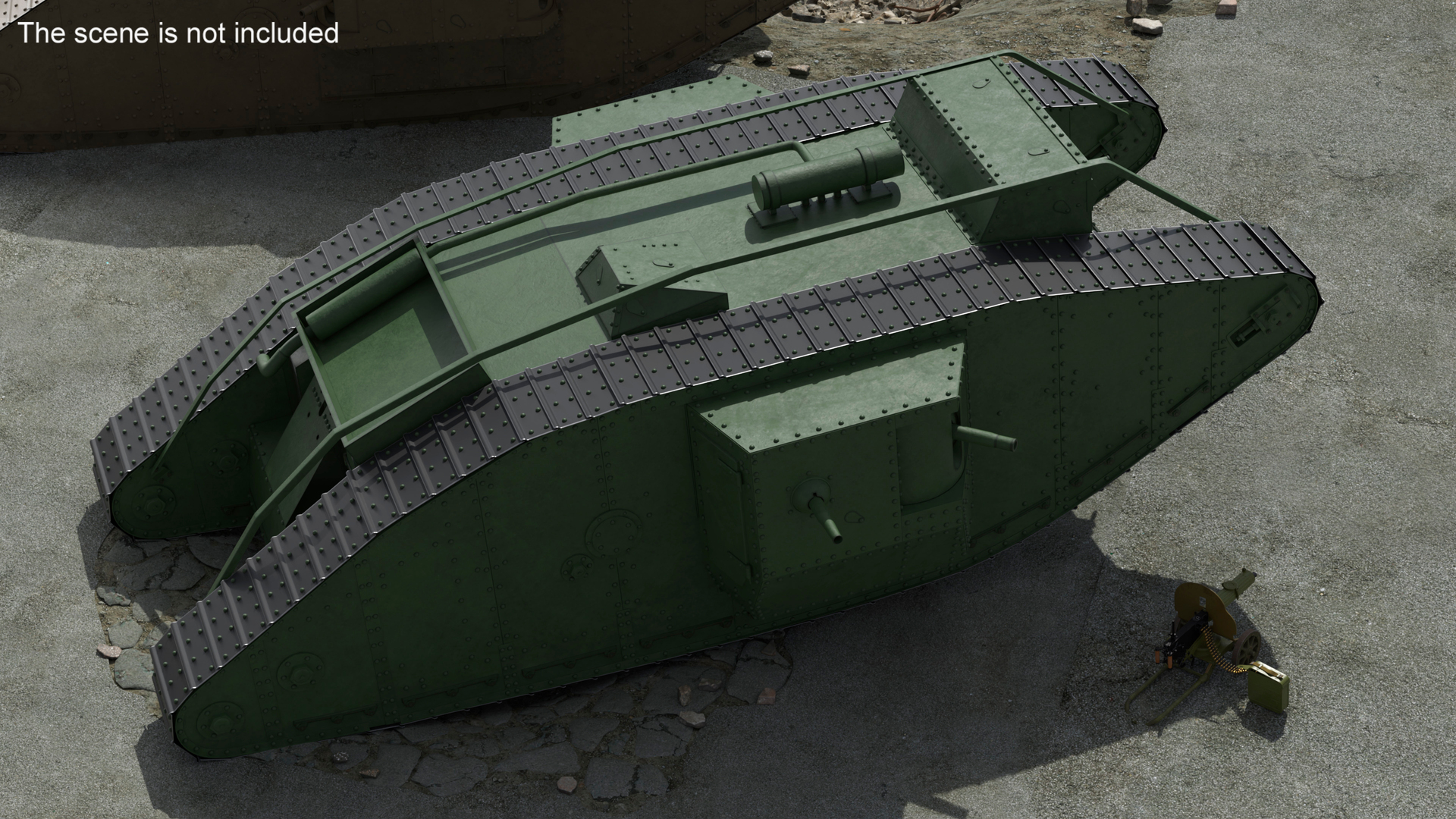 modelo 3d Tanque MK 4 Macho Verde - TurboSquid 2238357