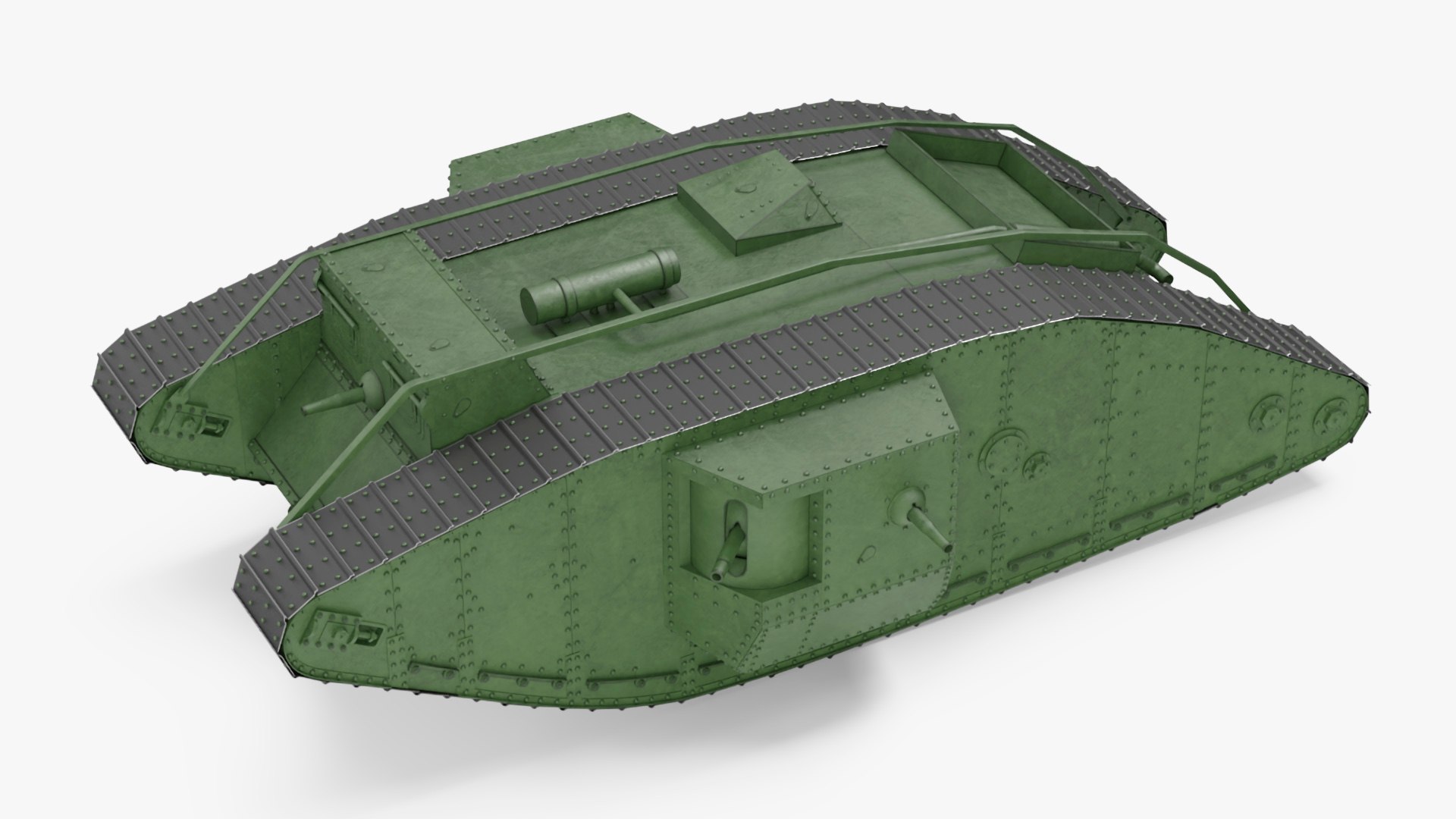 Tank MK 4 Male Green 3D Model - TurboSquid 2238357