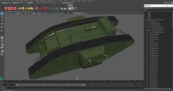 modelo 3d Tanque MK 4 Macho Verde - TurboSquid 2238357