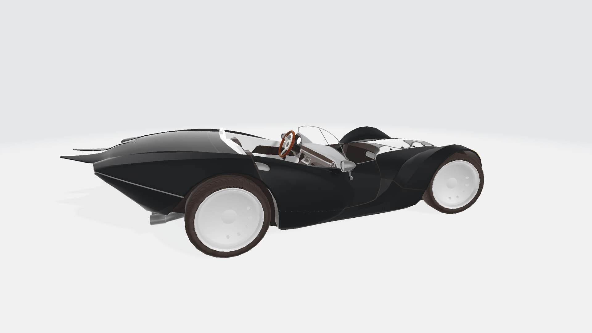 3D Black White Tuxedo Car Model - TurboSquid 1507238