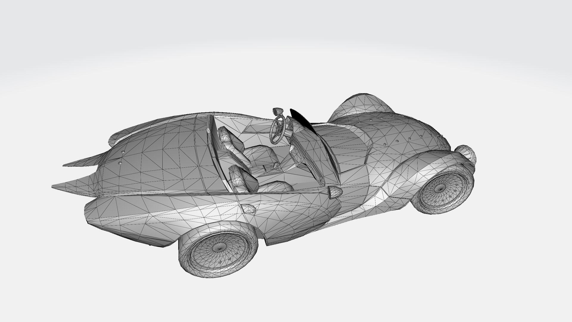 3D Black White Tuxedo Car Model - TurboSquid 1507238
