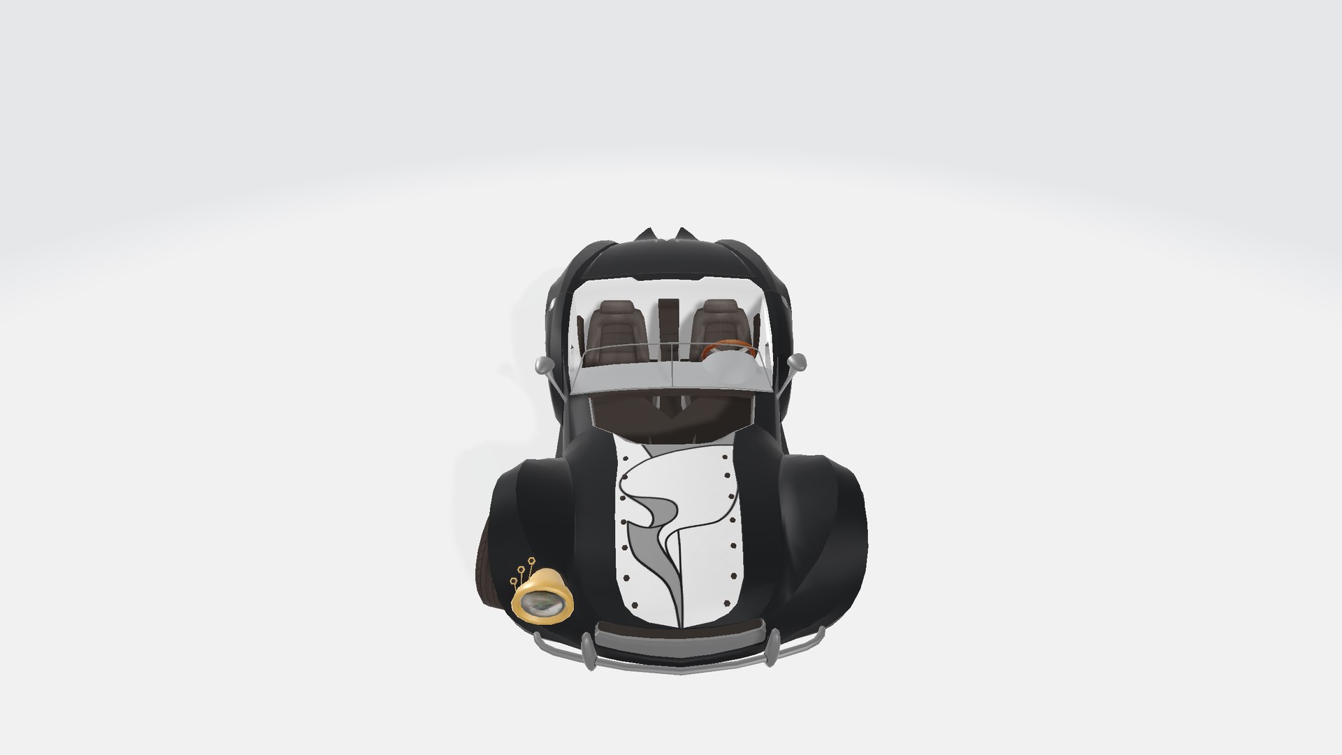 3D Black White Tuxedo Car Model - TurboSquid 1507238